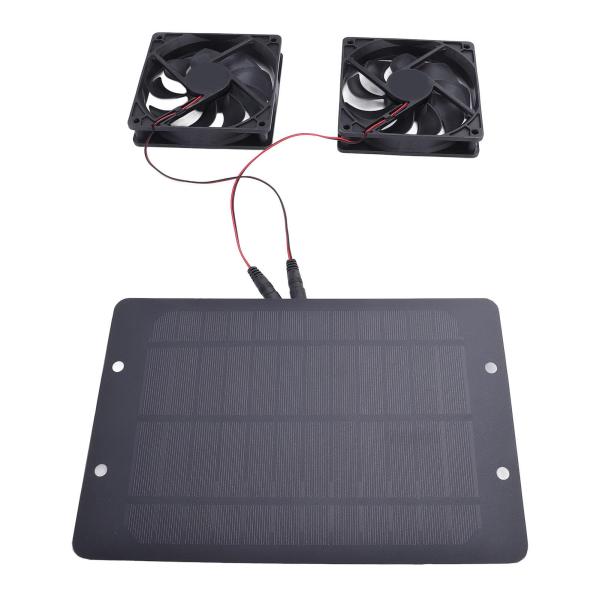 商品名:  Dual Solar Fan Kit 12V 10W Monocrystalline Silicon Fan, Solar Panel Powered RV Car Boat, Instant Activation Under ...