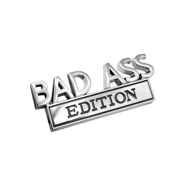 商品名:  YUPIKJI Bad Ass Edition Emblem, 3D Fender Badge Decal Car Sticker with Adhesive, Auto Fender Bumper Hood Trunk 3D ...