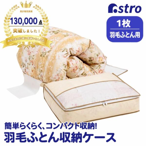 商品名:羽毛布団らくらく収納ケースカラー:ベージュサイズ:約幅65×奥行50×高15cm材質:ポリプロピレン、ポリエチレン内容:1枚生産国:中国【収納目安】羽毛布団シングル1枚【特長】●かさばる羽毛布団をスッキリ収納することができるケース。...