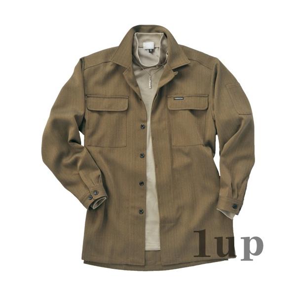 寅壱 作業着 鳶服 5309-143 ヒヨクオープン 「Ｍ〜ＬＬ」センスアップの極意はこんなところに！　トラッド柄のヘリンボーンが、重厚さを演出。耐久性、イージーケア性にすぐれたポリエステル素材のよさをフルに発揮。しかも、表面は伝統的なヘリ...