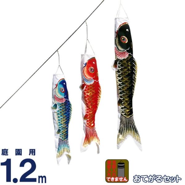 【2026年度新作鯉のぼり】 簡単に飾れる鯉のぼり、イージー鯉のぼりセットです。飾りつけは、付属の水袋を重しにしてお庭などでロープを張り、鯉のぼりを取り付けるだけ。ポールやスタンドが不要です。容易に飾れる鯉のぼりですが、鯉は上質です。おてが...