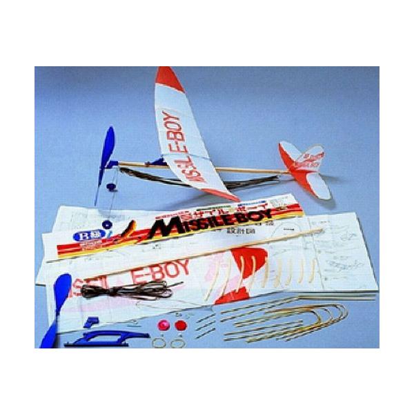 ◆懐かしいゴム動力飛行機を作ってとばそう。 ◆急上昇型耐久競技機。 ◆ジッパー型高翼台使用。 ◆各部材料が一式揃っているの作りやすい。 ◇全長：635mm　 ◇全幅：約640mm　 ◇上級者向 ◇説明書付 [必要な道具]◇のり・セロハンテー...