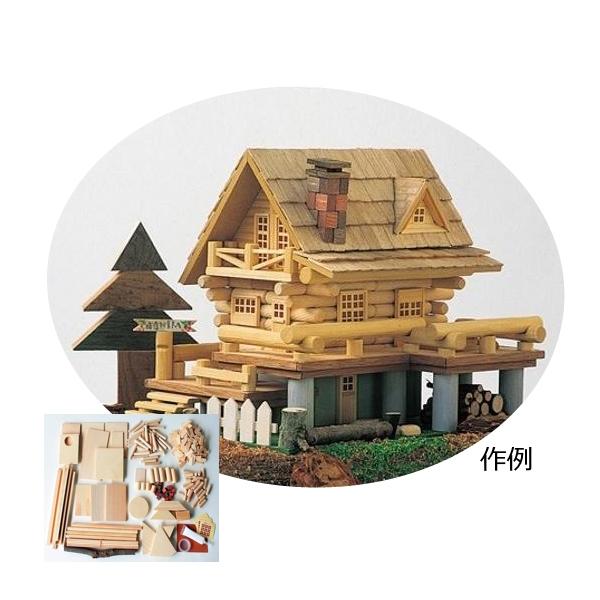 ◆デッキの付いたログハウスの貯金箱です。◆自由にアレンジしてすてきなログハウスを作りましょう。◇完成寸法：W150xL210xH170mm