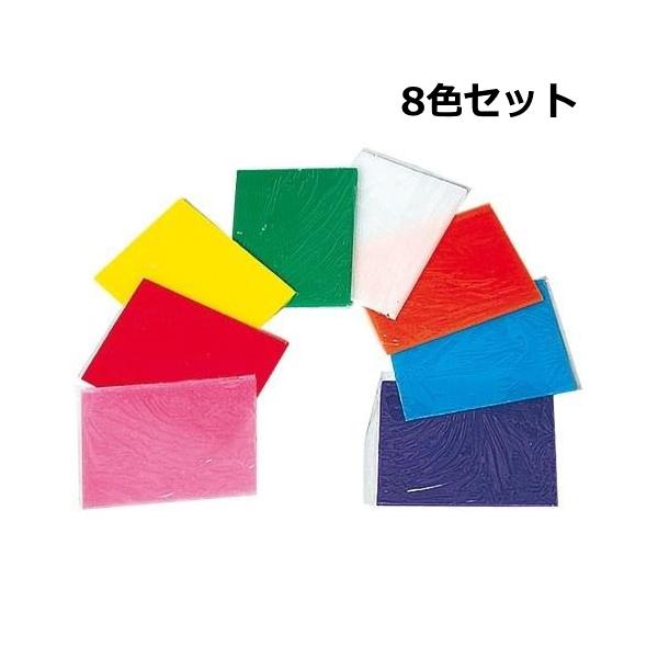 ◆切る、貼る、曲げるが自由にできて、いろいろな使い方が可能です。◆熱で柔らかくなるので巻いたり、包んだり、重ねたり、細工加工しやすい。◇レッド・オレンジ・イエロー・グリーン・ブルー・バイオレット・ピンク・ホワイトの8色各1枚入◇サイズ：75...