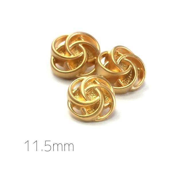 【発売日：2017年03月27日】お花のようなモチーフのメタルボタン。ABSなのでとても軽量です。G-1（ゴールドの消し）1色展開です。▼商品詳細▼【サイズ】直径11.5mm　※全体高さ…6mm、足除く厚み…2.5mm【入数】1個【材質】A...