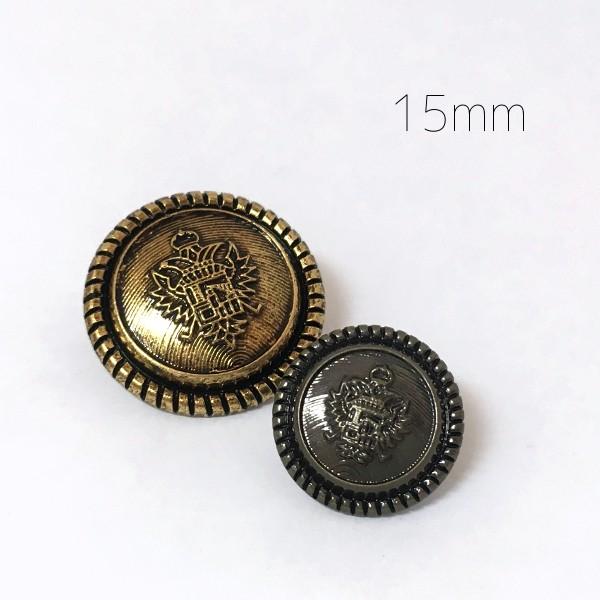 【発売日：2000年01月09日】墨の加工を施したエンブレムメタルボタンです。エンブレムにヴィンテージ調の風合いが目を引きます。高級感のある縁取りが素敵なボタンです。（GSとSSに墨加工を施しています。AGは単色です。）▼商品詳細▼【サイズ...