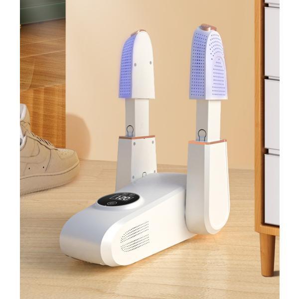 製品名：伸縮式スマート靴乾燥機製品型番：Z118 色：白定格電力：100ワット定格電圧：110〜220ボルト製品材質：ABS 製品純重量：715グラム個々の毛重量：868グラムカラーボックスサイズ：26.6×16.9×9.1センチメートル外...