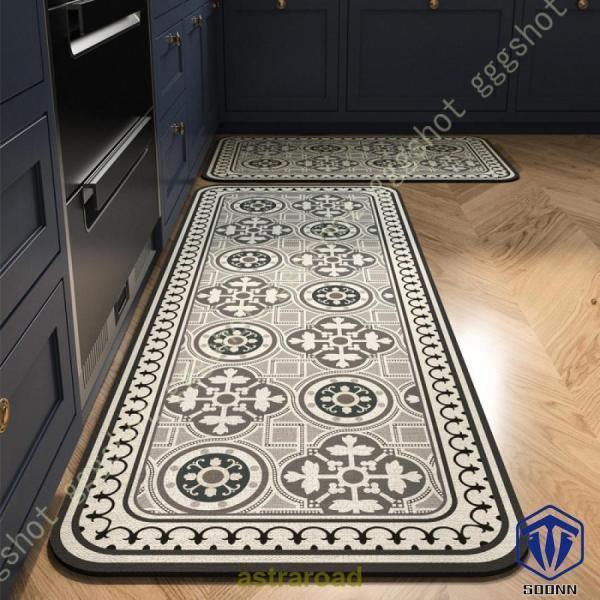 ■サイズ：S=40*60+40*120cm、M=40*60+40*160cm、L=50*80+50*120cm、XL=50*80+50*160cm。■商品の厚みは4mmぐらいです。■滑り止め、吸水性、抗菌、防ダニ、防臭。毎日のお料理やお弁当...