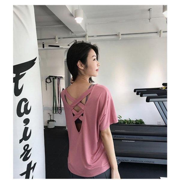 ヨガウェア レディース ス おしゃれ ホットヨガ カットソー 半袖 メッシュ 透かし オフショル ストレッチ スポーツウエア素材：ポリエステル90％ ポリウレタン10％（吸汗ストレッチ） ★中国製※お使いの画面と実際のお色に若干の差がある場...