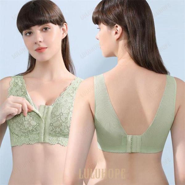 ブラジャー フロントホック 前開き 大きいサイズ ノンワイヤー 小さくを見せるブラ 痛くない 20代30代40代50代 花柄 レース 通気性抜群 脇高 脇肉 前ホック 後ホック 産前 産後 授乳  ブラジャー フロントホック 前開き 大きい...