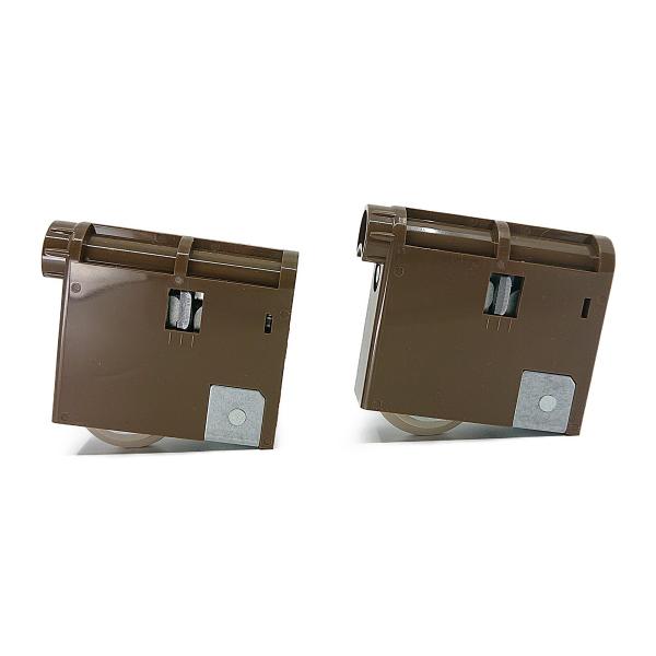 【送料区分：《条件なし送料無料》※沖縄・離島・一部地域を除く】パナソニック純正の「内装 引き戸（引戸）用のY戸車（2個入り・1セット）」です。部品番号：MJB907K1（ダークブラウン）※この商品はMJB907Kの後継品となります。・内容物...