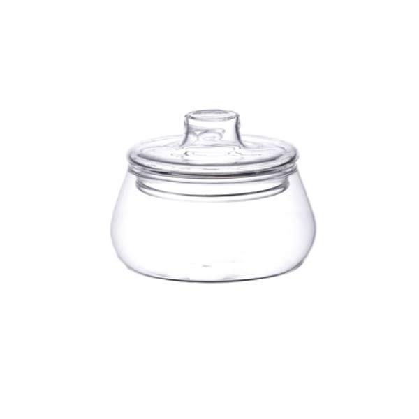 ●UNITEAシリーズの耐熱ガラス製のシュガーポットです。 ●フタ付きでそのまま保存できるポットは、口径が大きいのでキューブ状の砂糖も取り出しやすく、使い勝手の良さが魅力です。●サイズ：約直径7.8×幅9.5×高さ7.2cm ●素材：耐熱ガ...