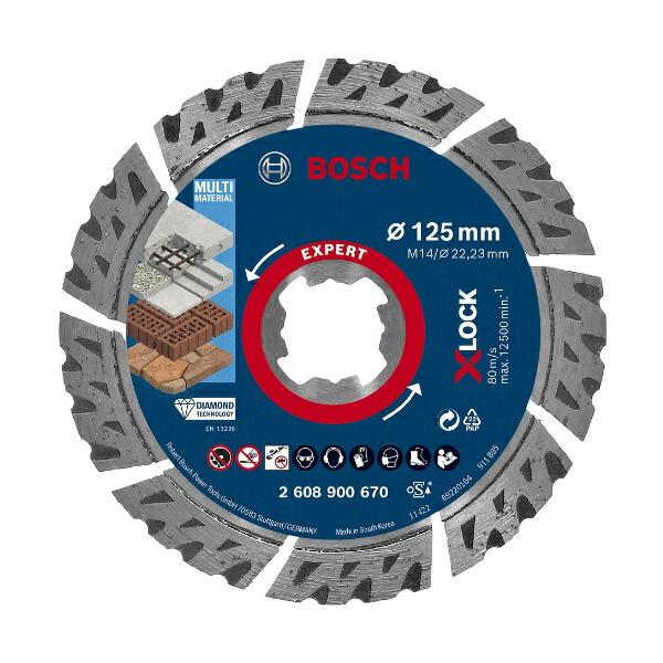 ボッシュ BOSCHEXPERTX-LOCK ダイヤモンドメタルホイール ベストセグメントタイプ2608900670■商品説明最高の切断スピードと耐久性を持つ、高さ１２mmのセグメント刃・振動を抑える刃のデザイン■仕様鉄筋コンクリート＋ブロ...