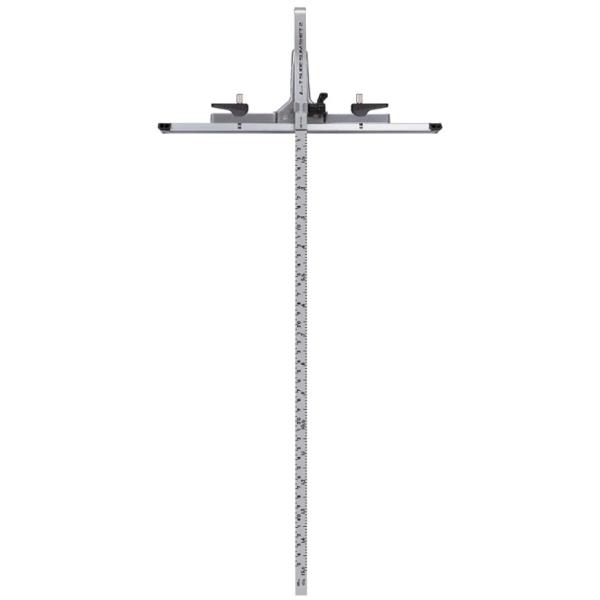 シンワ測定株式会社丸鋸ガイド定規 Tスライド スリムシフトシリーズ用丸ノコガイド定規 Ｔスライド スリムシフト ２ 品名：45cm 併用目盛製品コード：73543■特長・ワンタッチで薄板と細巾切断の切り替えができます。突き当てを起こすことで...