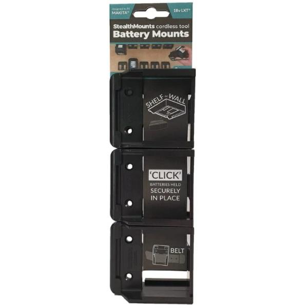 ステルスマウント StealthMountsバッテリーマウント ブラックBM-MK18-6■特長・本商品は、マキタ（Makita）の18V,14.4V LXT用のバッテリーマウント（ホルダー）です。・マウントに取り付ける時は” カチっ ”と...