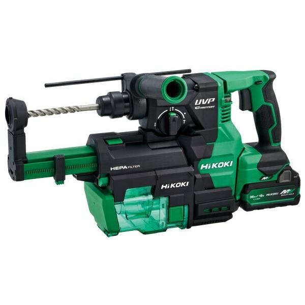 HiKOKI ハイコーキ (日立 HITACHI)マルチボルト(36V)コードレスロータリハンマドリルDH3628DB(2XPZ)マルチボルト蓄電池(BSL36A18X)x2個+急速充電器(UC18YDL2)+システムケース2+システムケー...