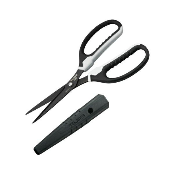 タジマ TAJIMA電設工具シリーズバリットテープ DK-BT70■特長・幅広テープ（50mm）も1回で綺麗に切れる長刃設計・強粘着テープでも糊が付きにくいフッ素コート・手袋着用でも滑りにくい ラバーグリップ・細い線も滑らず切れる 根元ギザ...