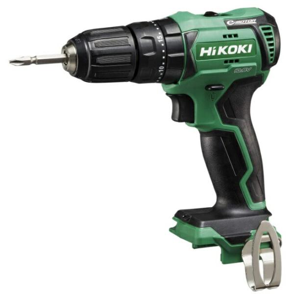HiKOKI ハイコーキ(旧日立工機)10.8Vコードレス振動ドライバドリルDV12DD(NN)本体のみです。※バッテリー・充電器・ケースは別販売品です。 ■軽快さ抜群全長162mmで取り回しやすい■その他機能・20段クラッチ・モード切替（...