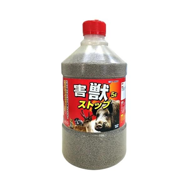 ヨーキ産業 YORKEY害獣ストップ(5リットル)■特長・耕作地・山林・庭などに害獣を寄せ付けない。■使用方法・害獣に侵入されたくない場所などにパラパラと撒くだけ。■用途・大切な耕作地の周辺・山林・庭などを害獣から守る！■容量・5L(たっぷ...