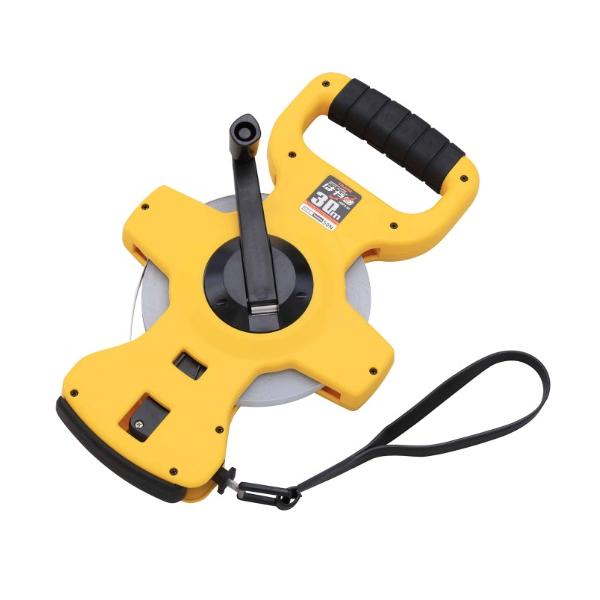 タジマ TAJIMAエンジニヤスーパー はや巻 幅10mm 長さ30m 張力50NHSP3-30■特長・従来品に比べテープが3倍の速さで巻き取れます※当社比・サビ・折れ・磨耗に強いナイロンを被覆したスチール製テープ・傷みやすい先端を二重被覆...