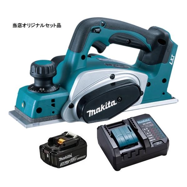 電池・充電器はその他機種のセット商品をバラシた商品です。説明書・外箱・ケースは付属しません。マキタ makita82mm充電式カンナ KP180DバッテリBL1830B(1個)+充電器DC18WC付当店オリジナルセット品※ケースは付属しませ...