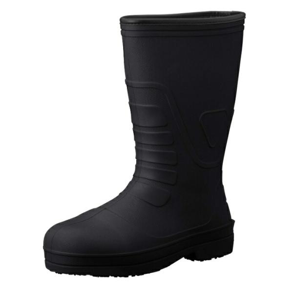 喜多 KITA安全ブーツEVAラバーKR7030 BLK ブラック超軽量+屈曲EVA樹脂が持つ軽量性とゴムの優れた屈曲性を併せ持ったセーフティブーツ。■つま先頑丈！(つま先樹脂芯入)■靴底にはゴムを使用。滑りにくい。■脱ぎやすいキックバック...