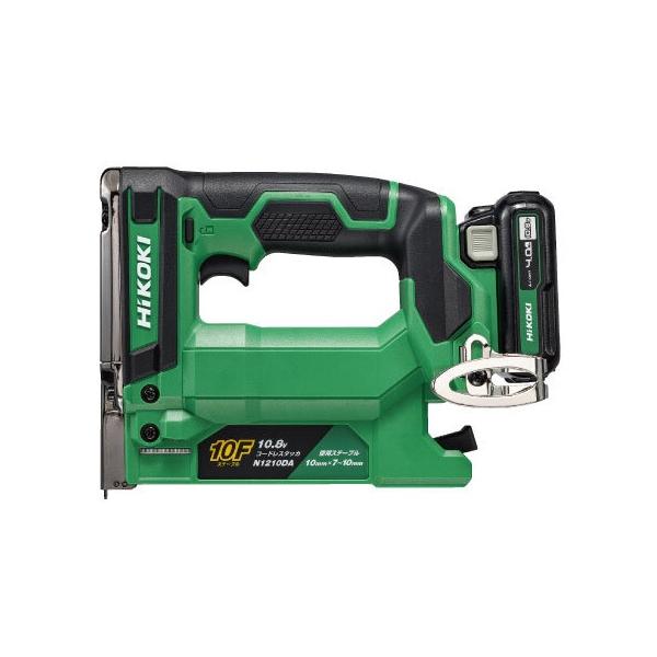 HiKOKI ハイコーキ(旧日立工機)コードレスタッカ(ステープル幅10mm) N1210DA(LS)バッテリ(BSL1240M)+充電器(UC12SL)+システムケース2付■射出部の剛性アップにより耐久性向上先端部を金属化したことにより、...