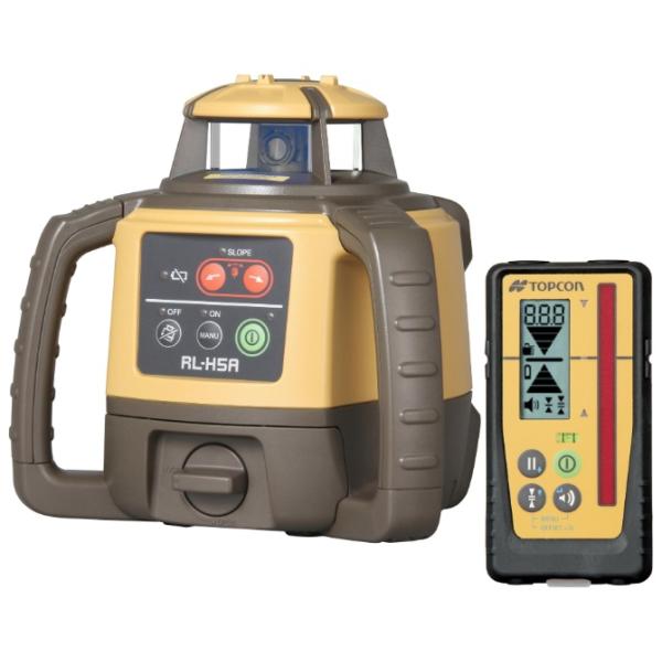 トプコン　タジマ TJMデザインローテーティングレーザーRL-H5A/J.DB.Dデジタル表示レベルセンサー(LS-100D)付※三脚は付属しません。スマート＆タフネス！幅広い現場で活躍する回転レーザー■特長・水平精度±10″（1.5mm/...
