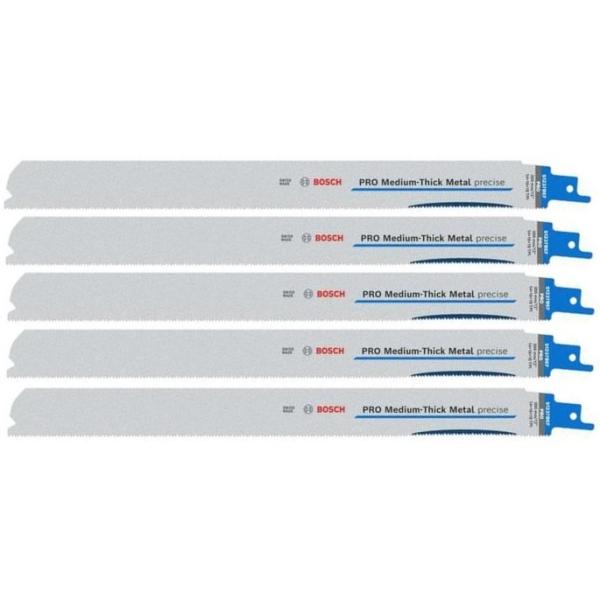 ボッシュ BOSCHセーバーソー用アクセサリーPRO 金工用 バイメタルセーバソーブレードS1237BEF2608658996入数5枚全長300mmストレート刃と湾曲刃の良いとこ両取りでダブルのメリット！金工用バイメタルセーバーソー刃の決定...