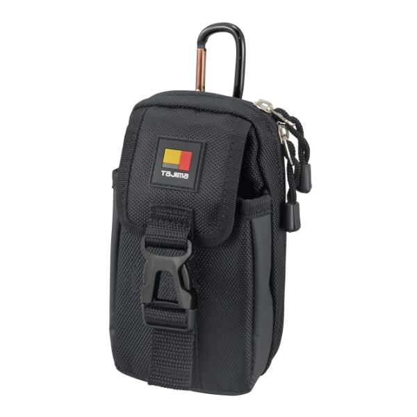タジマ TAJIMAセフポーチ ナイロン 胸2段SFPCN-CB2■特長・スマートフォン・バッテリー・無線・メモ帳などの小物収納に最適・カラビナで腰周りにも装着可能・別売の横ベルト用セフホルダーを使えば腰周りにも装着可能です・ベルト固定用面...