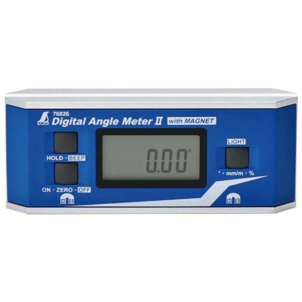 シンワ測定株式会社デジタルアングルメーター 2 防塵防水 マグネット付製品コード：76826■特長・どんな角度でも基準点に設定でき、基準点からの測定に便利です。・ホールド機能付で見えない所の測定に便利です。・IP65の防塵・防水仕様で、様々...
