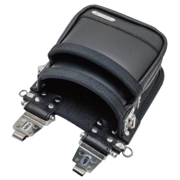 MIKI　ミキ2段式腰袋 スイングタイプSPH OM 2-Sタイプ■エンボス加工革の特徴革の表面に凹凸をつけることにより、傷や汚れを目立ちにくくするメリットがあります。・マチ部、底部、背面部はすべてエンボス加工革を使用・口補強としてナイロン...