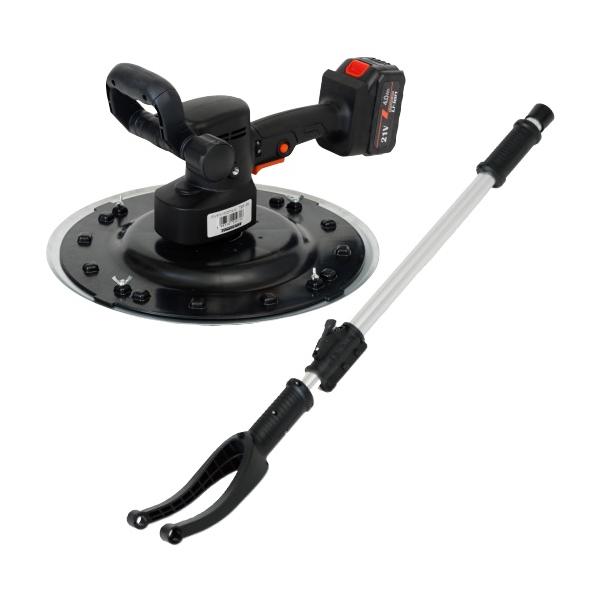 友定建機 TOMOSADAバッテリートロウェルTBT-38 ■特長1.誰でも一人で積み下ろせる超軽量円盤掛けトロウェル。2.土間の状態に合わせて回転速度を6段階変えられます。3.伸縮ハンドルは脱着可能。かがみ作業にも立ち作業にも使えます。4...