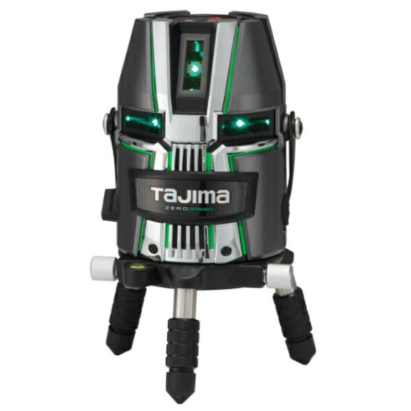 TAJIMA　タジマZERO GREENジンバル KJC商品コード：ZEROG2L-KJC新世代シャープグリーンレーザーにフルライン登場！■特長・鮮視度500の新世代シャープグリーン（520nm）ライン・4方向縦ラインで遣り方作業、360°...