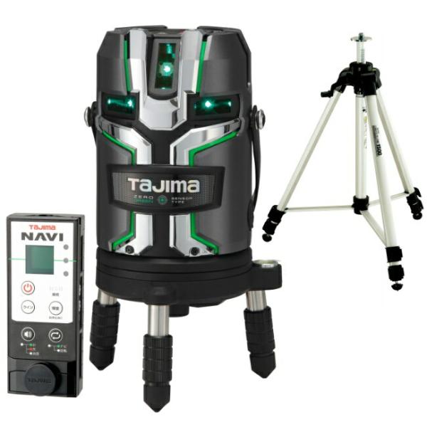 TAJIMA　タジマNAVI ZERO GREENセンサーKJC三脚セット商品コード：ZEROG2LSNKJCSET新世代シャープグリーンレーザーにフルライン登場！■特長・鮮視度500の新世代シャープグリーン（520nm）ライン・NAVI機...