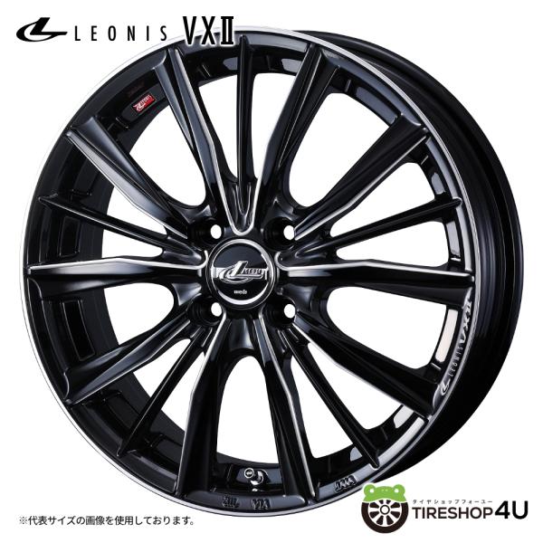 レオニス ブイエックスツー 15x4.5J 4/100 +45 BKSC ブラックSCマシニング対応車種(一例)：K-CAR※記載の車種は一例です。純正サイズとは異なる場合もございます。　ご不明な点がありましたら事前にお問い合わせください。...