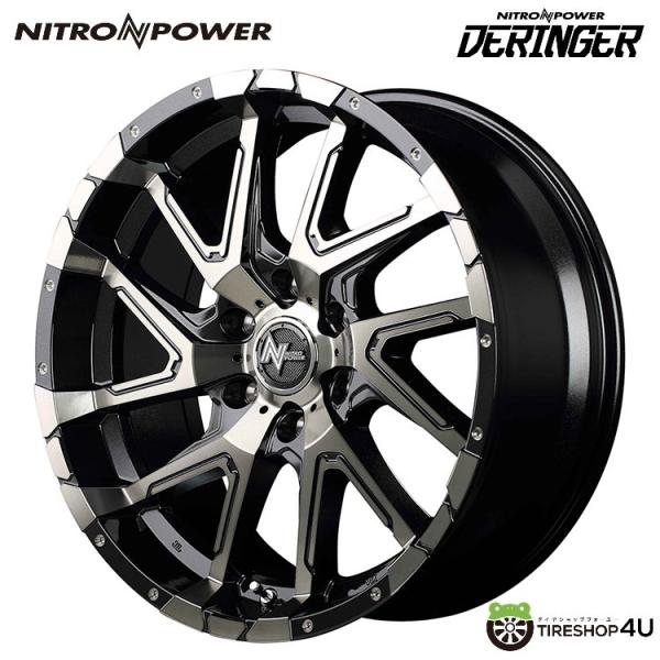 ナイトロパワー デリンジャー 17x6.5J 6/139.7 +48 ブラックメタリックポリッシュ/ブラッククリア/フランジピアスドリルド対応車種(一例)：NV350 キャラバン※記載の車種は一例です。純正サイズとは異なる場合もございます。...
