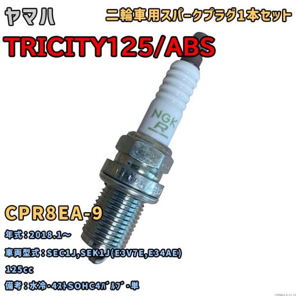 商品種別 スパークプラグメーカー NGKシリーズ レジスタープラグ品番 CPR8EA-9セット本数 1【参考取付車種】メーカー ヤマハ車種名 TRICITY125/ABS排気量 125型式 SEC1J,SEK1J(E3V7E,E34AE)年...