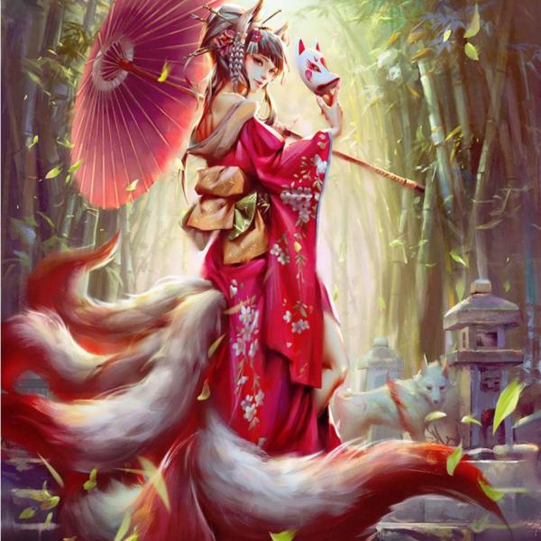 【仕様詳細】●柄：狐美人 和服●ブラント：三四郎市場●布サイズ（約）：30ｘ40cm●図柄サイズ（約）：22ｘ32cm●ビーズ色数：20色■【初心者でも簡単！】初心者に人気のダイヤモンドアート手芸キット！初心者向けで届いてすぐ制作OK。送料...