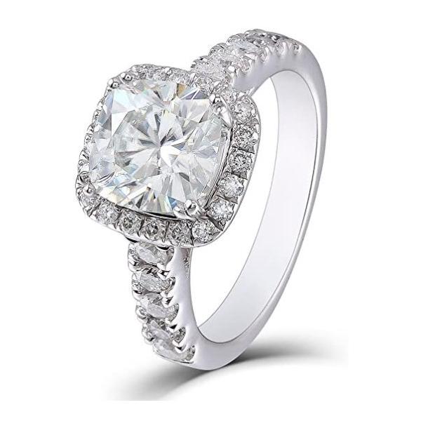 【ジュエリー情報】ブランド：DovEggs金属の純度●刻印：0.925金属の素材：シルバーストーンの種類：モアッサナイトストーン総カラット：2カラット石数：1対応サイズ:9号〜16号まで【モアッサナイト】シェイプ：丸角カラー：G-H-I●本...