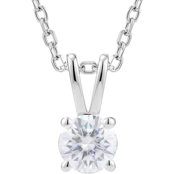 ペンダントでは、1 ct ( 6.5 mm ) HカラーモアッサナイトHカラーcolorless-will近く見えない、当然のことながらイエローは付属していません。優れた設計されたカット： モアッサナイト( higher-than-diam...