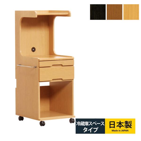 ミニ冷蔵庫が入るミドルタイプの床頭台《床頭台(しょうとうだい)（ミドルタイプ）冷蔵庫》【サイズ】幅48.8cm×奥行き49cm×高さ125cm【材　質】ポリエステル化粧・MDF【仕　様】引出し：白シート貼り・レール付、キャスター付【カラー】...