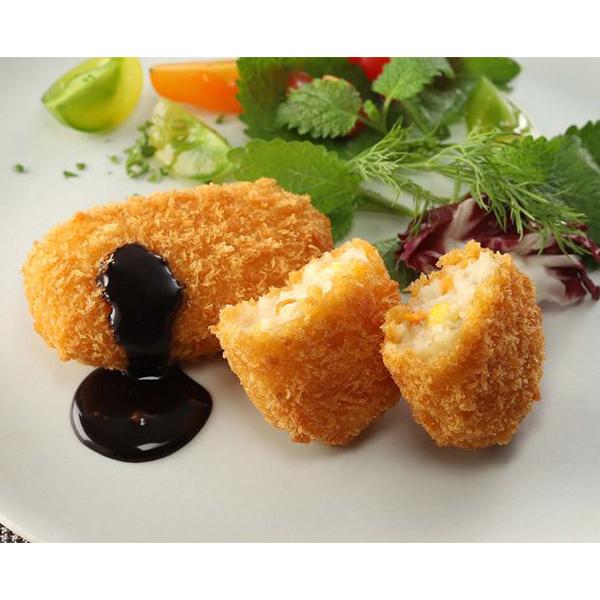 【地域限定送料無料】(※北海道・沖縄・一部離島等除く) 業務用食品うらごししたジャガイモ生地に、3種類の国産野菜（人参・タマネギ・コーン）を加えた彩りの良いコロッケです。＜アレルゲン＞小麦、乳成分、大豆●本品製造工場では、卵を含む製品を製造...