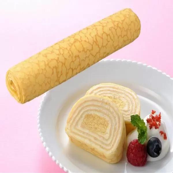 【地域限定送料無料】(※北海道・沖縄・一部離島等除く) 業務用食品しっとりと焼きあげたクレープ生地に、バニラスポンジを入れ、クリームをたっぷり巻いたクレープのロールケーキです。＜アレルゲン＞小麦・卵・乳成分・大豆・ゼラチン■内容量：275g...