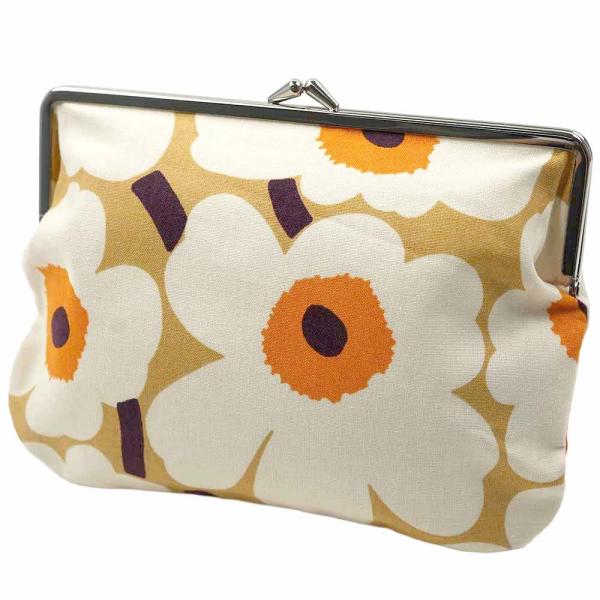 ■商品名 マリメッコ ポーチ レディース 小物入れ 化粧ポーチ 花柄 キャラメル/クリーム/オレンジ PUOLIKAS KUKKARO marimekko 074581-841 074581 841■カラー キャラメル×クリーム×オレンジ(...