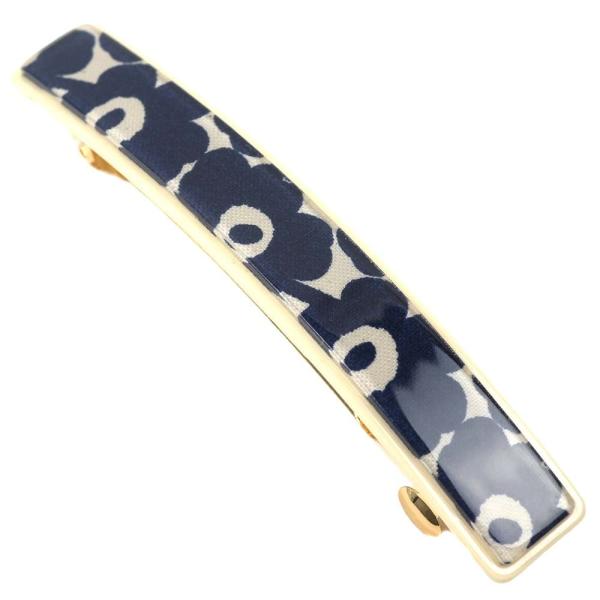 ■商品名 マリメッコ バレッタ ヘアーアクセサリー 髪留め 花柄 ウニッコ柄 レディース ダークブルー×オフホワイト marimekko 92601-150■カラー ダークブルー×オフホワイト / 金具：ゴールド■素材 アクリル / 金属■...