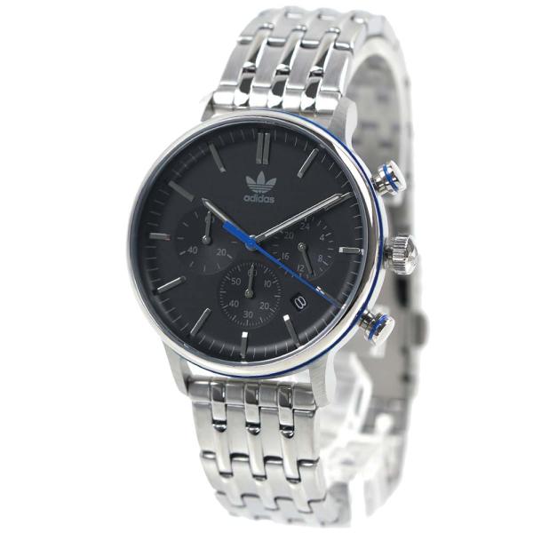 ■商品名 アディダス 腕時計 メンズ クロノグラフ 日付カレンダー シルバー adidas CODE ONE CHRONO AOSY22018■カラー 文字盤カラー：ブラック / ケースカラー：シルバー（ブルーのライン有） / ベルトカラー...