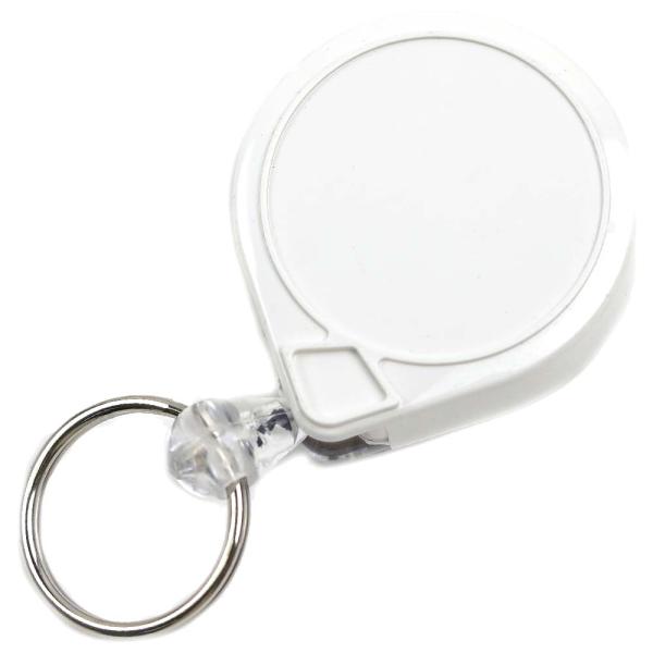 ■商品名 キーバック キーリール キーホルダー KEY-BAK ミニバック キーリング ナイロン90cm ホワイト 0053-005■カラー 本体：ホワイト / コード：ブラック / 金具：シルバー■素材 プラスチック / コード：ナイロン...