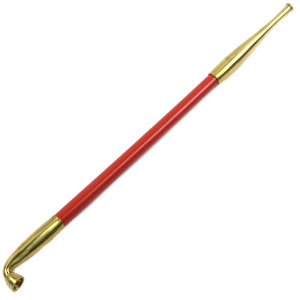 ■メーカー 柘製作所■サイズ 全長：約273mm■備考 羅宇が朱塗りの長尺煙管。定番の石州型。雁首と吸い口は真鍮製。