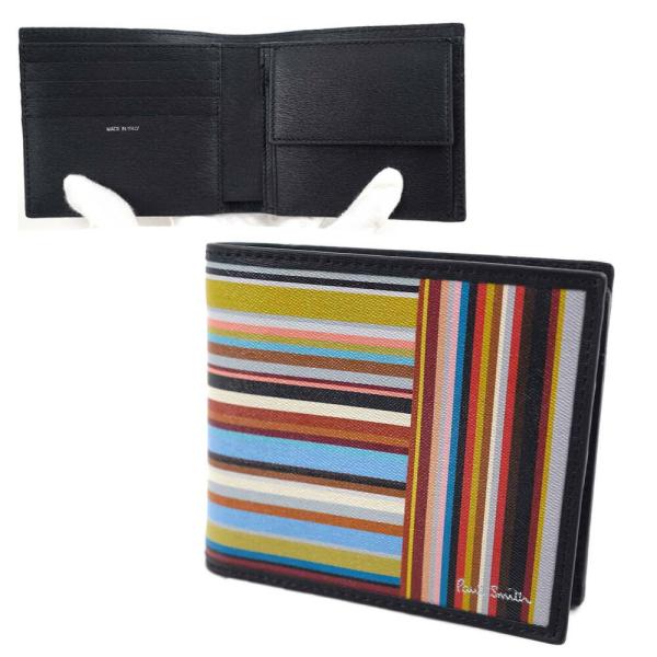 ■商品名 ポールスミス 財布 二つ折り財布 メンズ マルチカラー MULTI COLOURED LEATHER PAUL SMITH M1A-4833-LSIGPA-92■カラー マルチカラー■素材 レザー■サイズ H：約9.3cm×W：約...